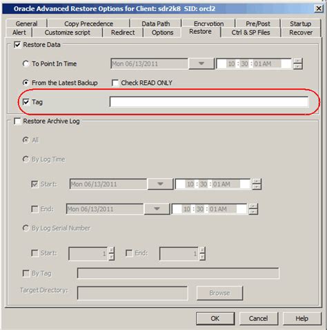 Advanced Oracle Idataagent Restore