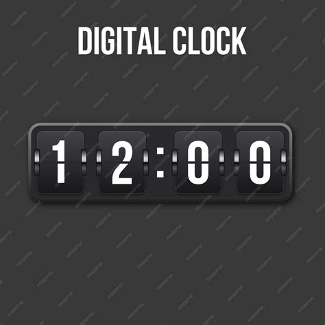 Premium Vector Digital Number Clock Ui