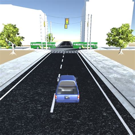 An Example Of Intersection Crossing In Simulation Environment