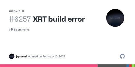 Xrt Build Error · Issue 6257 · Xilinx Xrt · Github