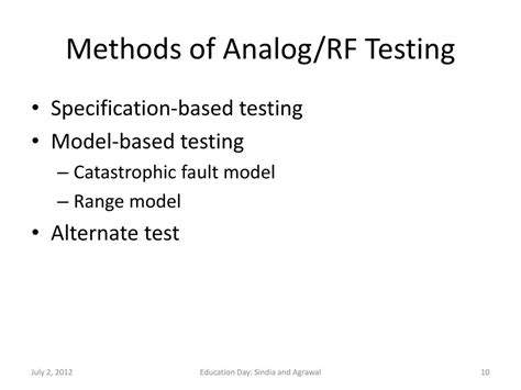 PPT Analog And RF Circuit Testing PowerPoint Presentation Free Download ID 1587503