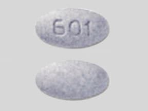 Pill Finder 601 Purple Elliptical Oval Medicine