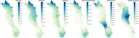 Spatial Distribution Of Contents Of Srp Dop And Dop Species From