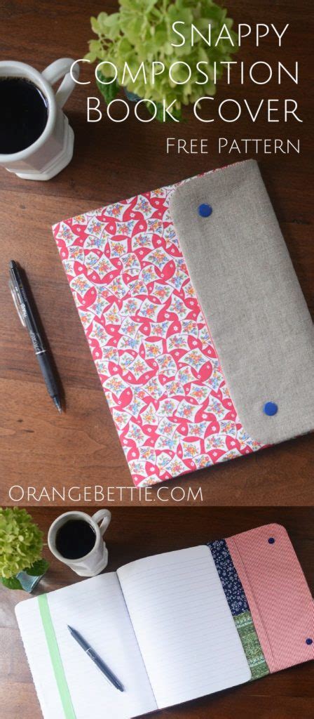 Snappy Composition Book Cover Fabric Covered Notebook Tutorial