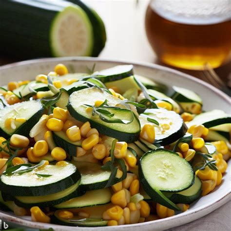 Zucchini And Corn Salad With Lemon Vinaigrette