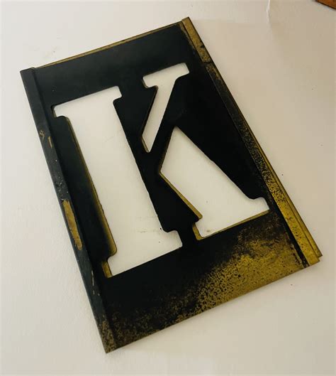 Set Of Antique Brass Stencils