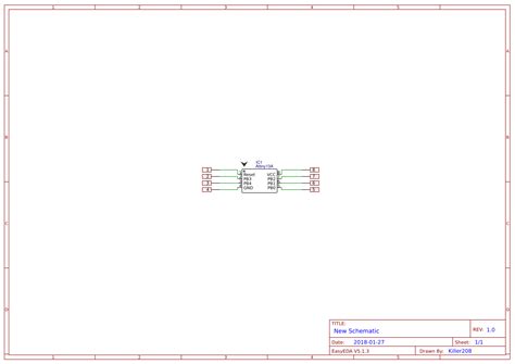 Макетная плата для прошивки Attiny13 Easyeda Open Source Hardware Lab