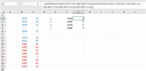 excel count number of unique values in a column restricted by two other columns criteria