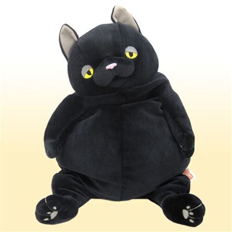 Mochi Neko Plush L 13” Black Cat Cute Japan Junction