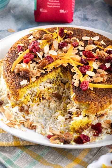 Persian Layered Rice With Millet Nuts And Fruits Chefs Pencil