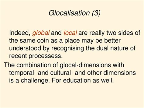 Ppt Glocalisation And Education Opportunities And Threats Powerpoint Presentation Id 4149216
