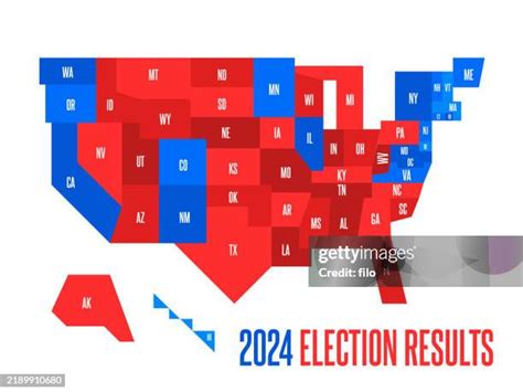 2024 Presidential Election Results Usa Geometric Shape Labeled State