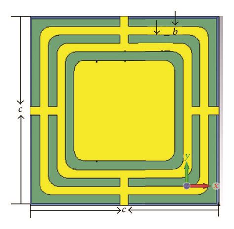 The Ebg Unit Cell Schematic A Top View B Side View Download
