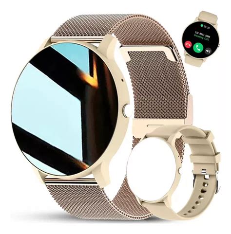 Relógio Smartwatch Feminino Pro Redondo Original Nfc Gps Parcelamento sem juros