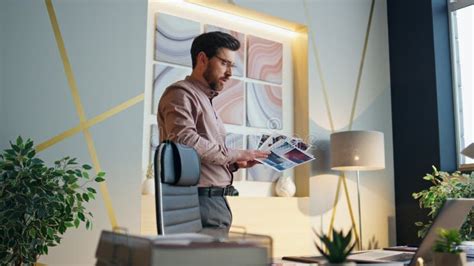 Designer Presenting Work Online Conference In Office Director Showing
