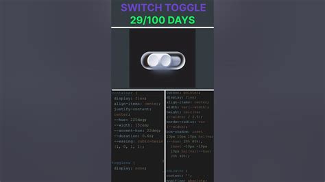 Switch Toggle Html And Css 100daysofcodingchallenge Youtube