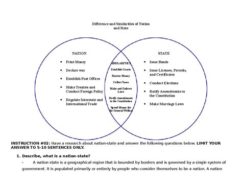 National Vs State Government Venn Diagram Government Venn Di