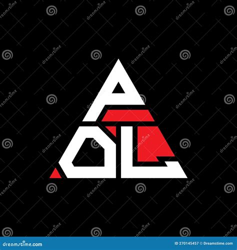 pol triangle letter logo design with triangle shape pol triangle logo