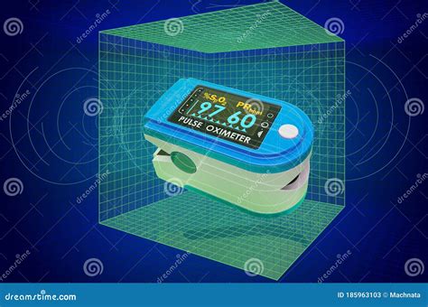 Visualization 3d Cad Model Of Pulse Oximeter Fingertip Blueprint 3d