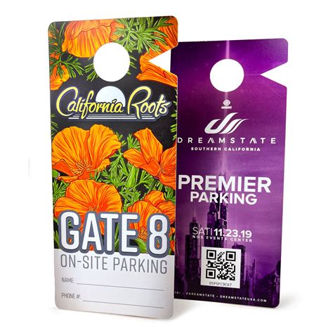 Custom Hanging Paper Parking Passes