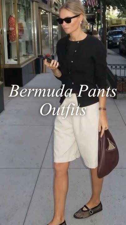단정하고 세련된 가을 멋쟁이들의 버뮤다 팬츠 데일리 출근룩 옷잘입는법 Shorts 중년여성코디 출근룩 Dailylook Outfitideas