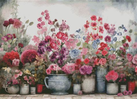 Flower Pots Ankicoleman Designs Cross Stitch