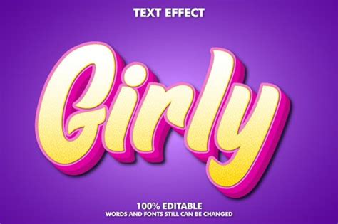 Girly Text Effect Graphic By Memetxsaputra · Creative Fabrica Cute Texts Text Effects Watch