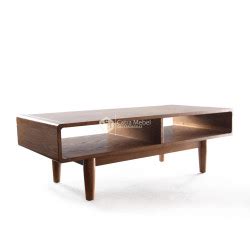 Jual Coffe Table Bulat Kaki Besi Gold Top Kayu Jati Meja Tamu