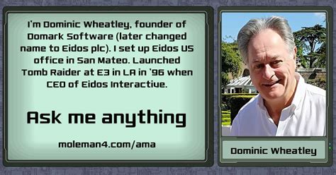 Dominic Wheatley Is Doing An Ama Hes Founder Of Domark Software