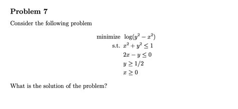 Consider The Following Problem Minimize St