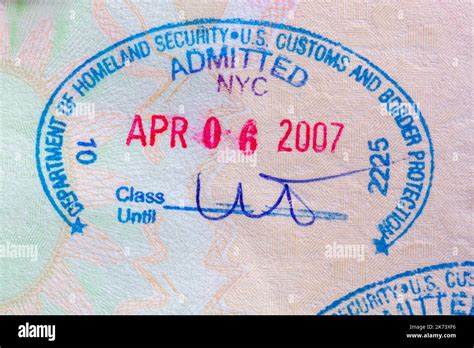 British Passport With Immigration New York Stamp Hi Res Stock
