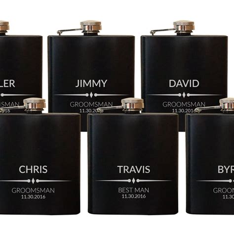 Personalized Flasks For Men Engraved Groomsmen Ts