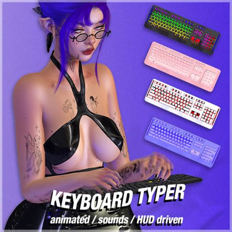 Second Life Marketplace Blum Keyboard Typer Black