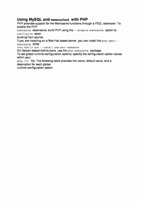 Using MySQL And Memcached With PHP Opracowanie Notatek Pl