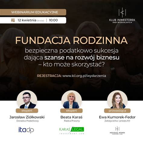Fundacja rodzinna bezpieczna podatkowo sukcesja dająca szanse na