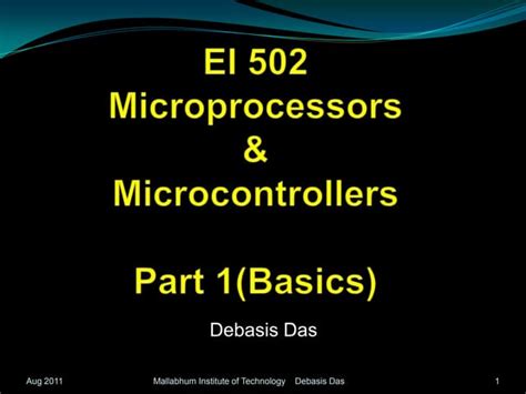 Ei502 Microprocessors And Micrtocontrollers Part 1 Ppt