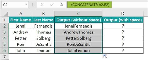 Concatenate Excel Columns How To Combine Join 2 Columns