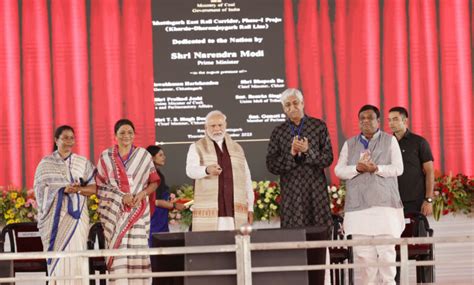 Pm Narendra Modi Unveils Rail Projects Worth Rs 6350 Crores In Raigarh