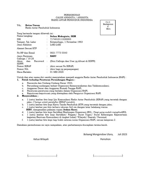 Surat Pernyataan Rapi Pdf