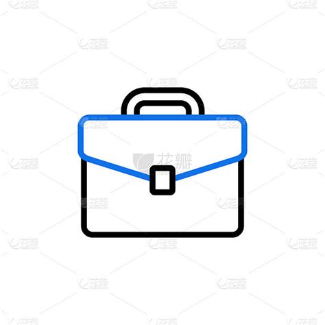 公文包矢量图标孤立在白色