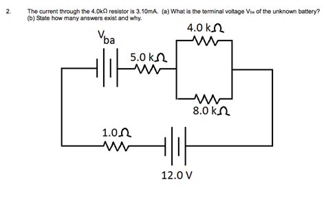 solved the current through the 4 0kΩ resistor is 3 10ma a