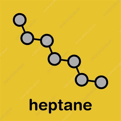 Heptane Molecule Structure