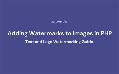 Adding Watermarks To Images In Php Text And Logo Watermarking Guide
