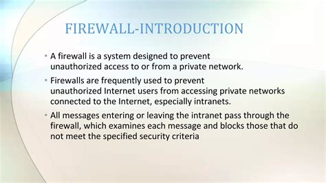 firewalls ppt internet computing