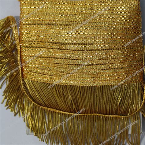 Gold Bullion Fringe Tassel Fringe Gold Lace Bullion Wire Tassels