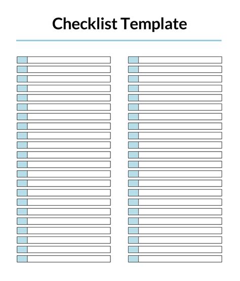 Free Printable Checklist Templates Rachel Printable