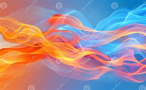 An Abstract Flame Shape On A Blue Background Generative Ai Stock