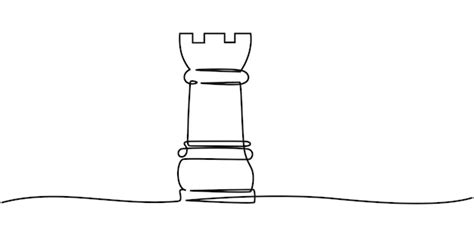 Premium Vector Single Continuous Line Drawing Chess Pieces Silhouette