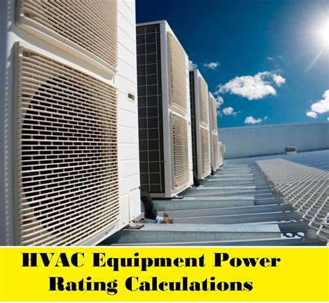 Hvac Equipment Power Sizing Calculations Course ~ Electrical Knowhow
