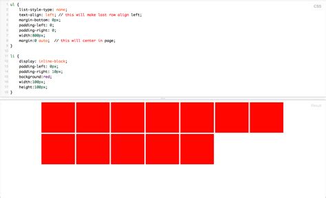 Html Centering An Unordered List In Div While Keeping Last Row Of Lis